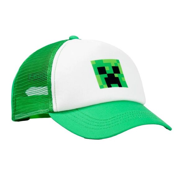 Minecraft | Other | Minecraft Boys Creeper Curved Peak Cap Greenwhite ...